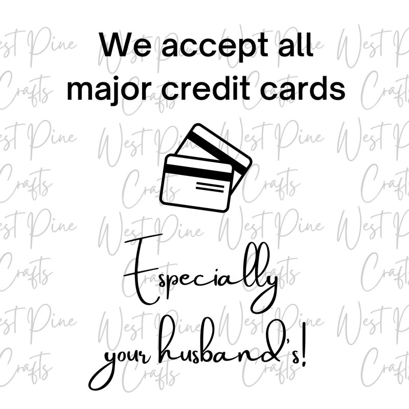 Credit Card Fee Sign - Etsy