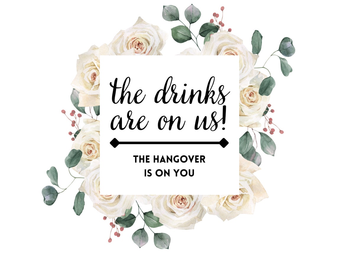 Open Bar SVG DIY Wedding Reception Sign Cut File Open Bar Party Sign ...