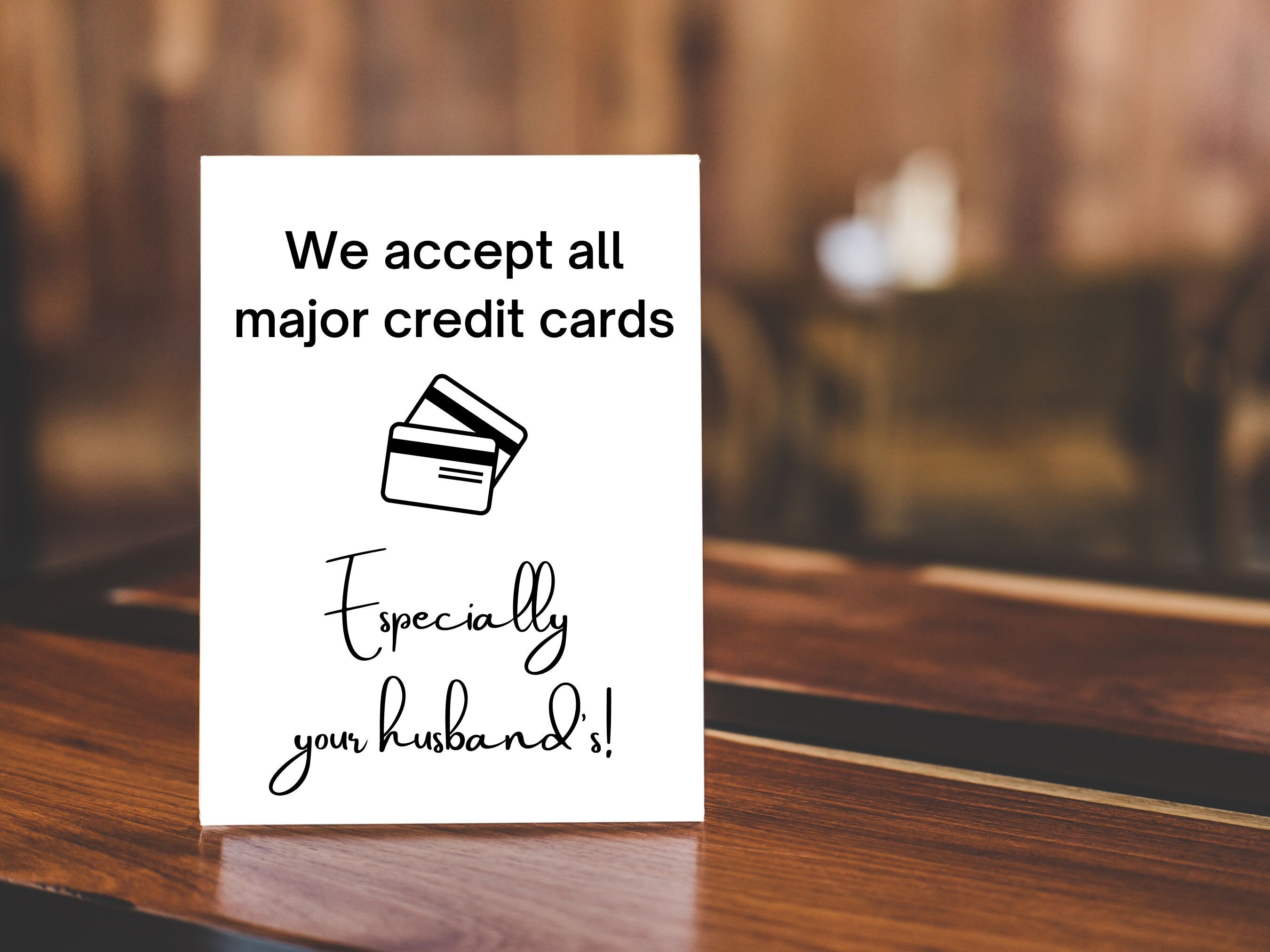 Funny Store Sign Svg Sarcastic Business Sign Svg Accept Major Credit ...