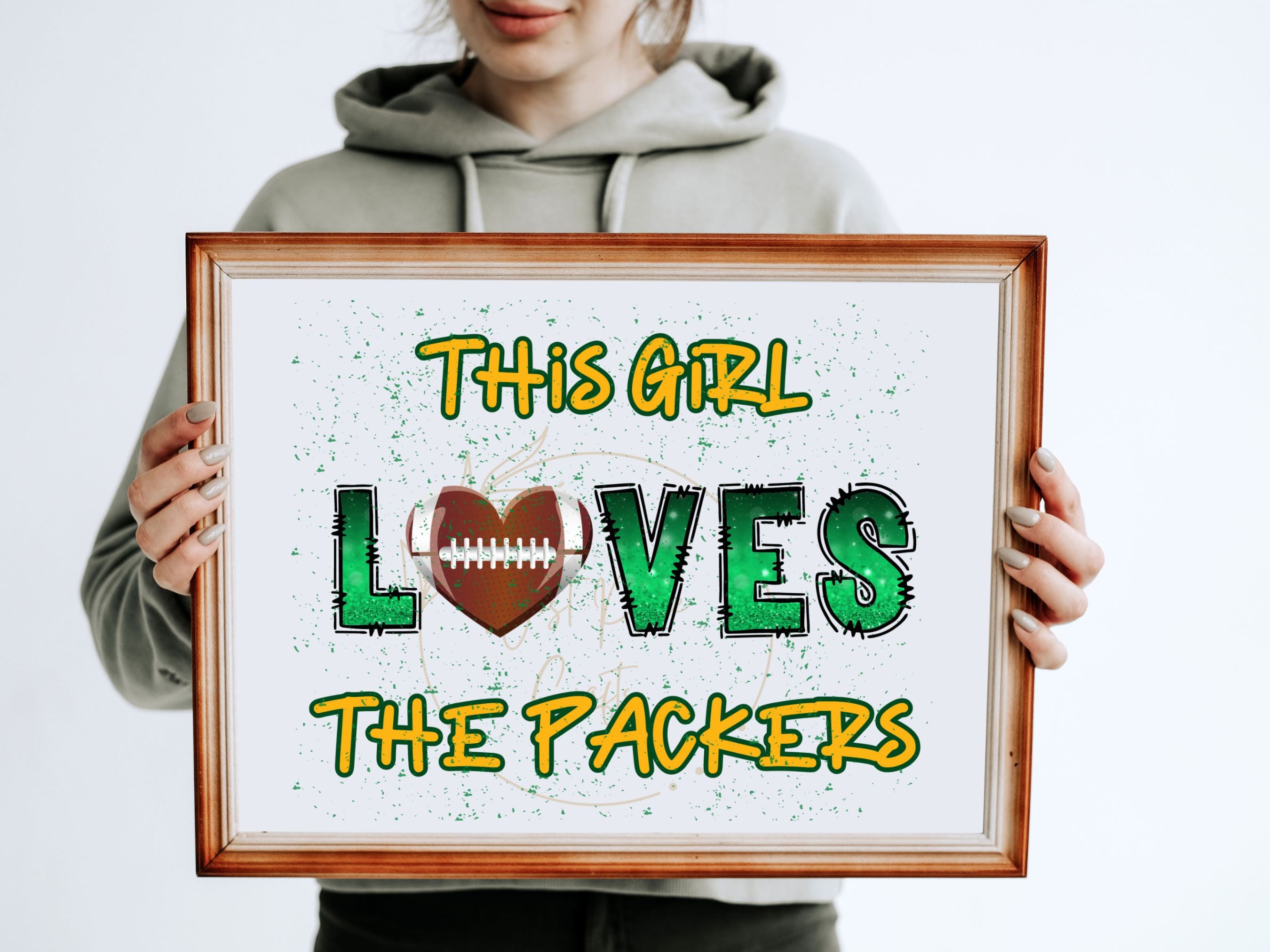 This Girl Loves the Packers Png File | Women's Football Sublimation ...