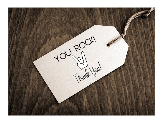 You Rock Thank You SVG Thank You Tag Cut File - Etsy