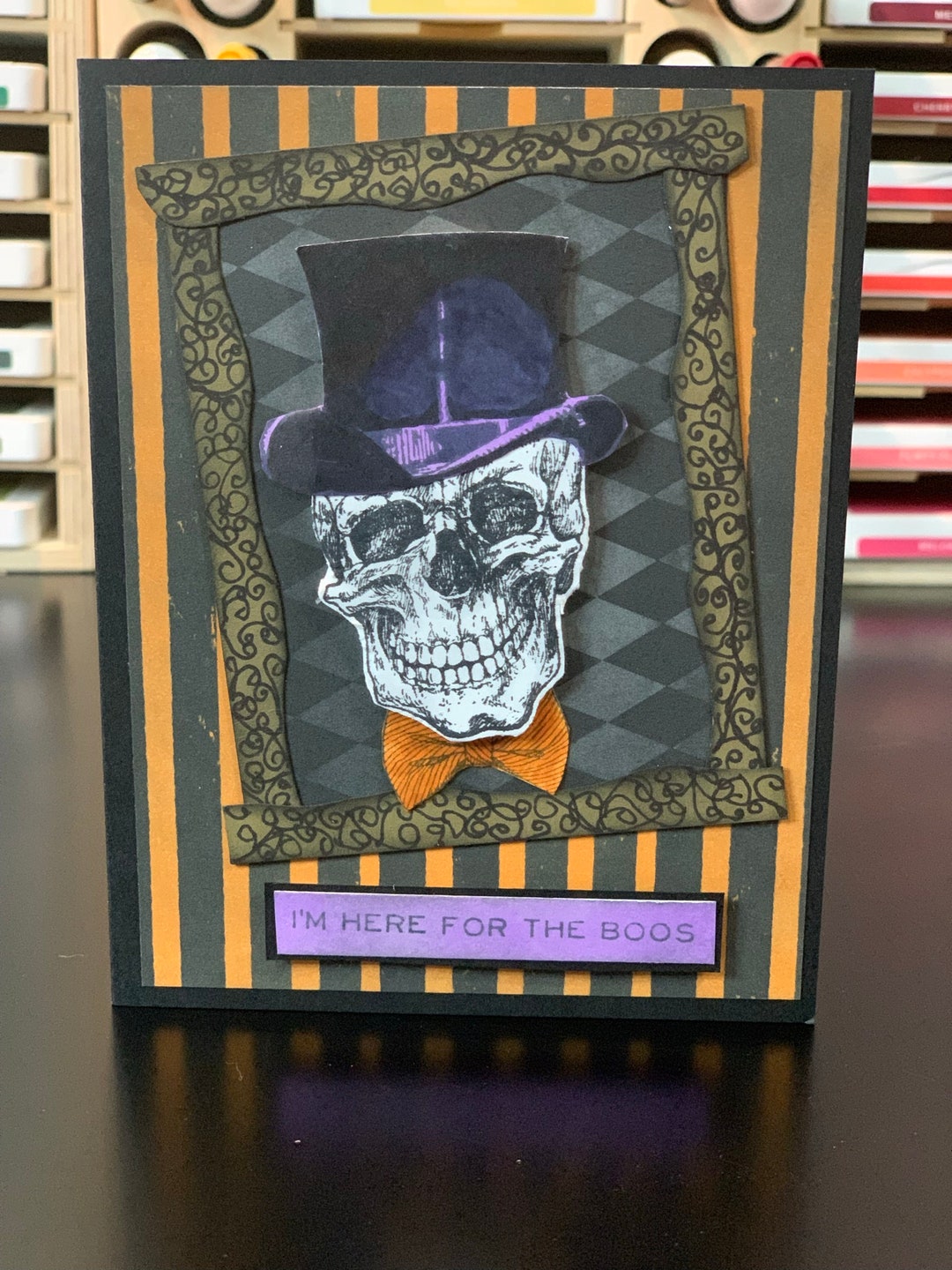 Spooky Top Hat Halloween Card Stampinup! A2 Handmade Card - Etsy