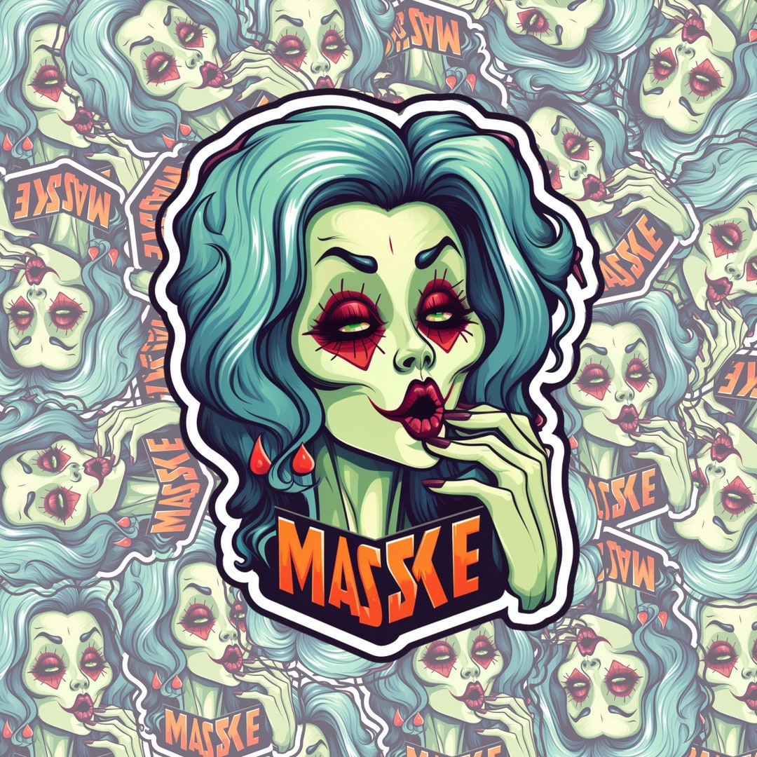 Halloween Vixen Ghoul Sticker: Waterproof Vinyl Decal - Etsy