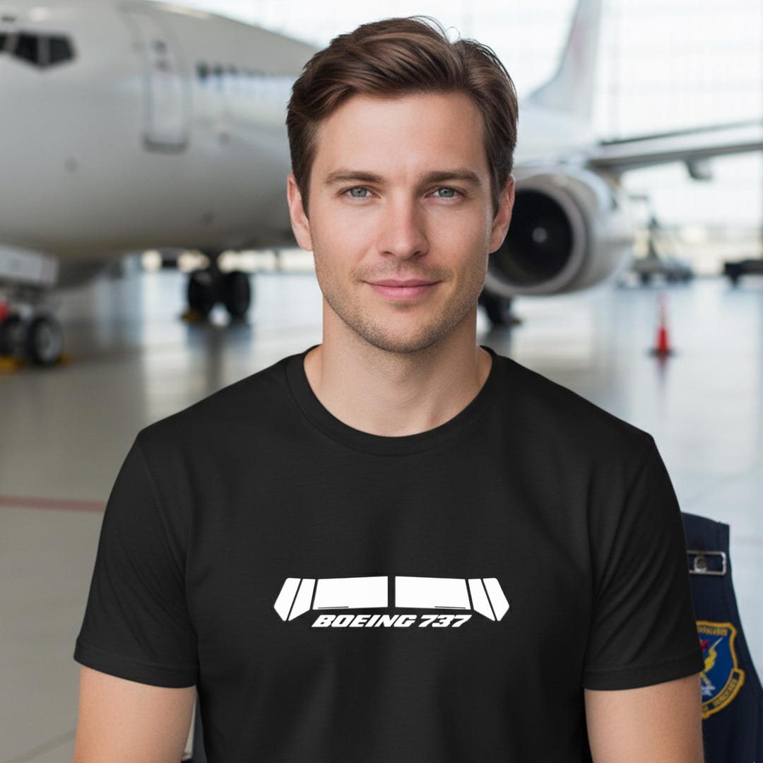 Custom Boeing 737 Cockpit Windows Pilot T-shirt, Boeing Shirt, Aviation ...
