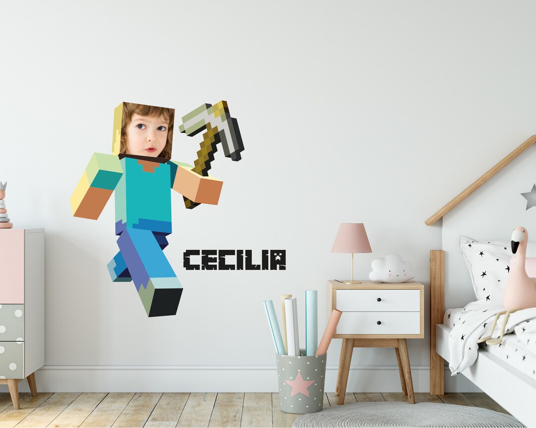 Character Effect Inspired Minecraft Personalised Name Gaming Wall ...