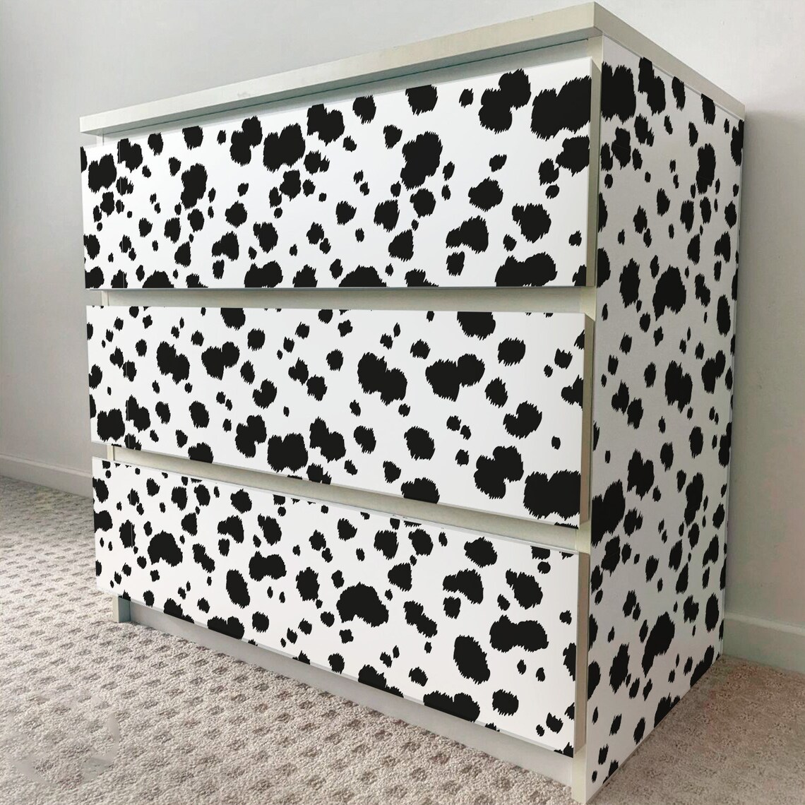 IKEA DRAWER MALM Dalmatian Removable Vinyl Sticker for - Etsy