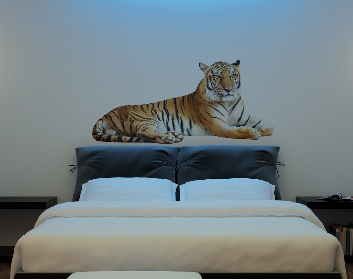 Big Wild Tiger Wall Art Sticker Vinyl Transfer Graphic Decal - Etsy