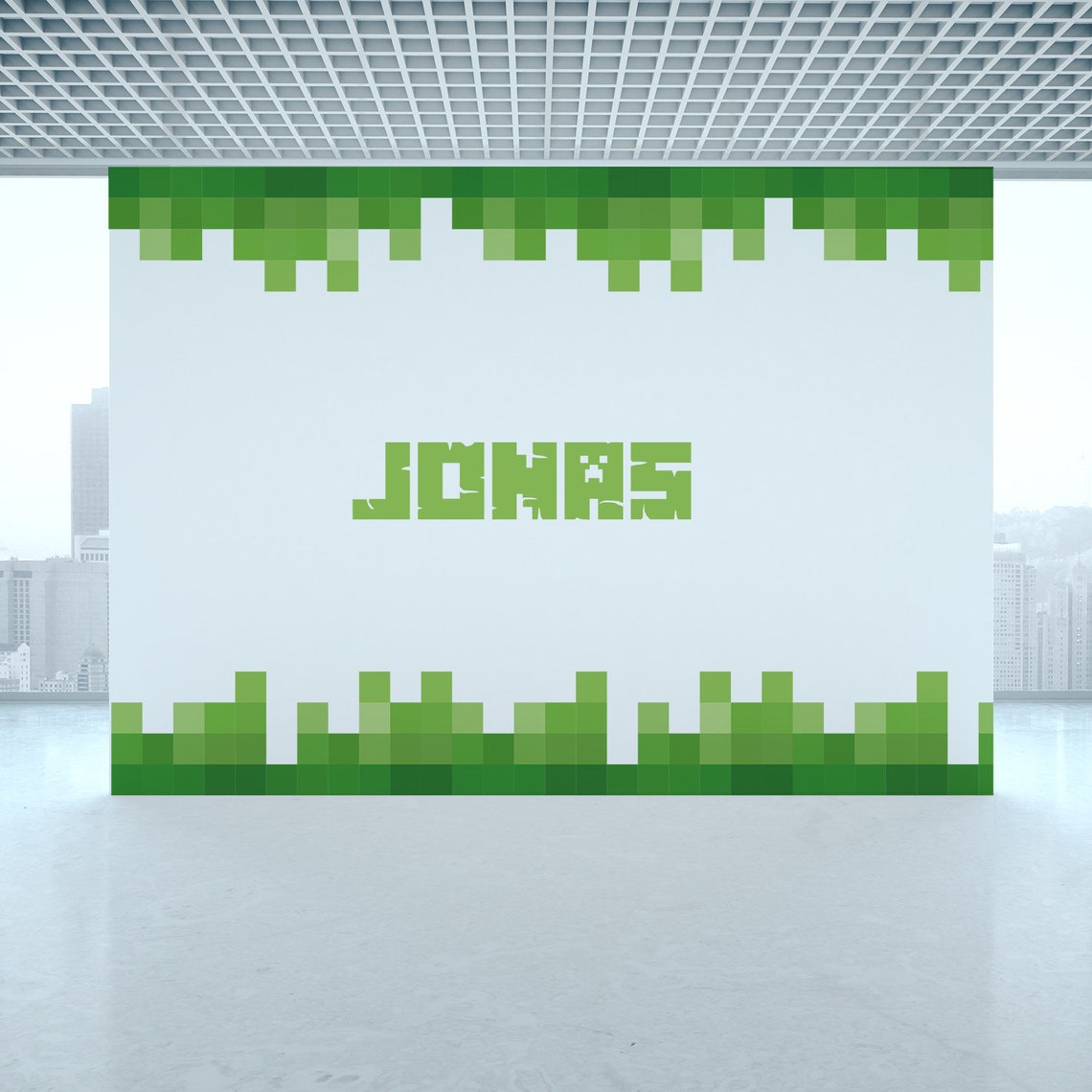 Minecraft Theme Wallpaper Decal/sticker Personalised Children - Etsy