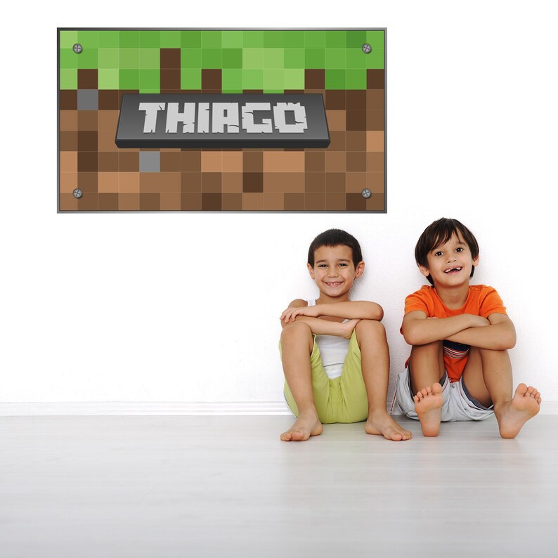 Inspired Minecraft Gamer Name Decal personalised Gaming - Etsy