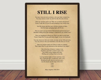 Maya Angelou, Still I Rise Printable Wall Art, Maya Angelou Printable ...