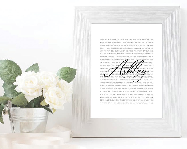 My Wish for You, Personalized, My Wish Lyrics, Rascal Flatts, Song ...