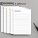 Printable 5 Pastel Color A4 Papers/ Pack of 5/note Template/ Study Note ...