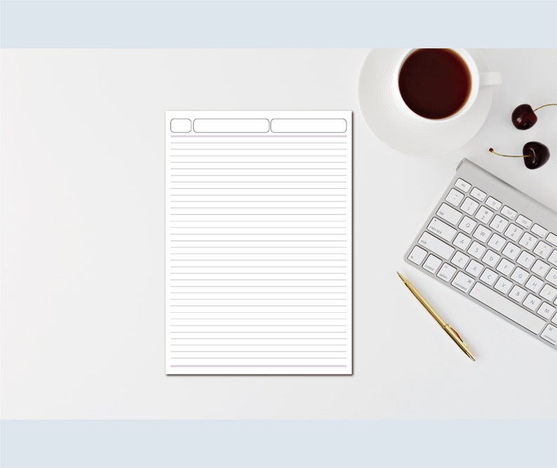 Printable Notes Pad/ Pack of 5/note Template/ Study Note/ Notebook ...