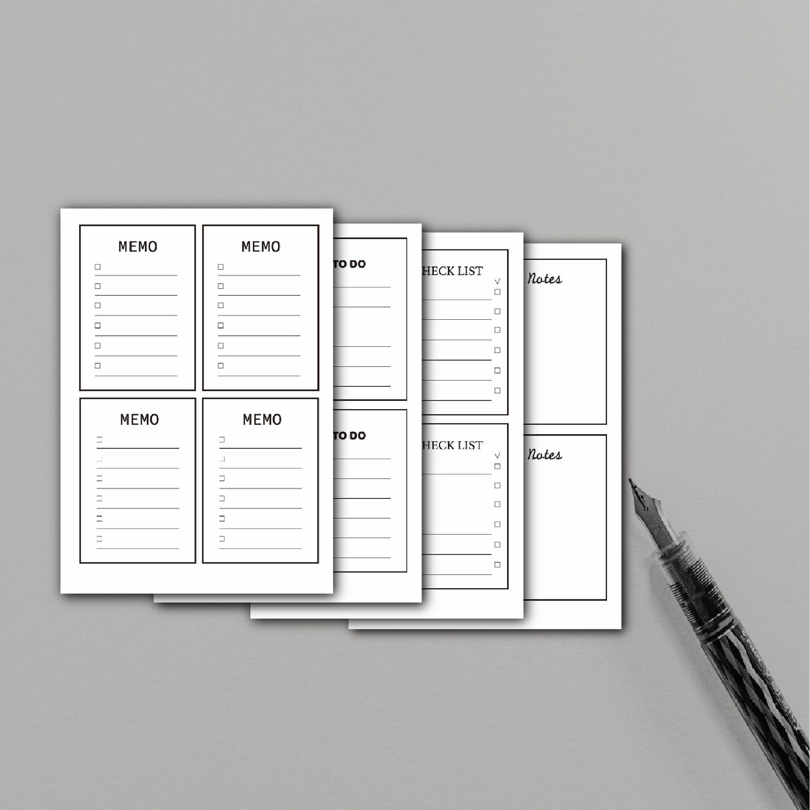 Printable Memo Pad, Memo Sheets, Check List, to Do List, Notes Sheet ...