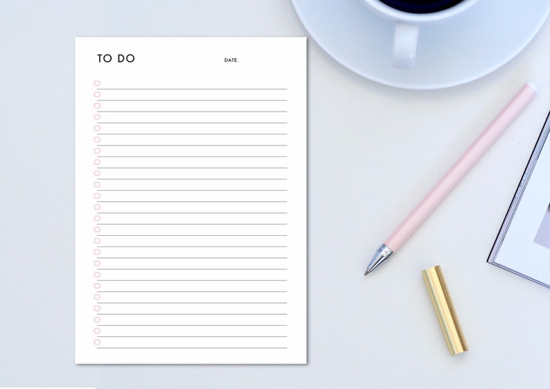 Printable to Do List/simple to Do List/ A4, A5, US Letter Size/ Daily ...