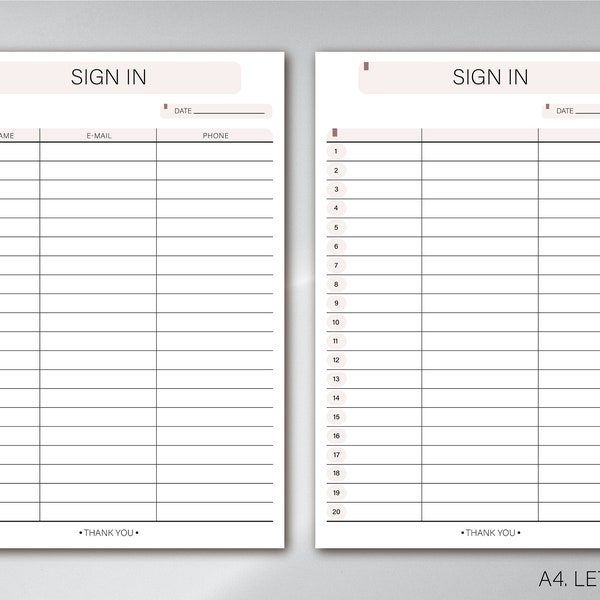 Printable Email Sign up Sheet - Etsy