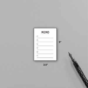 Printable Memo Pad, Memo Sheets, Check List, to Do List, Notes Sheet ...