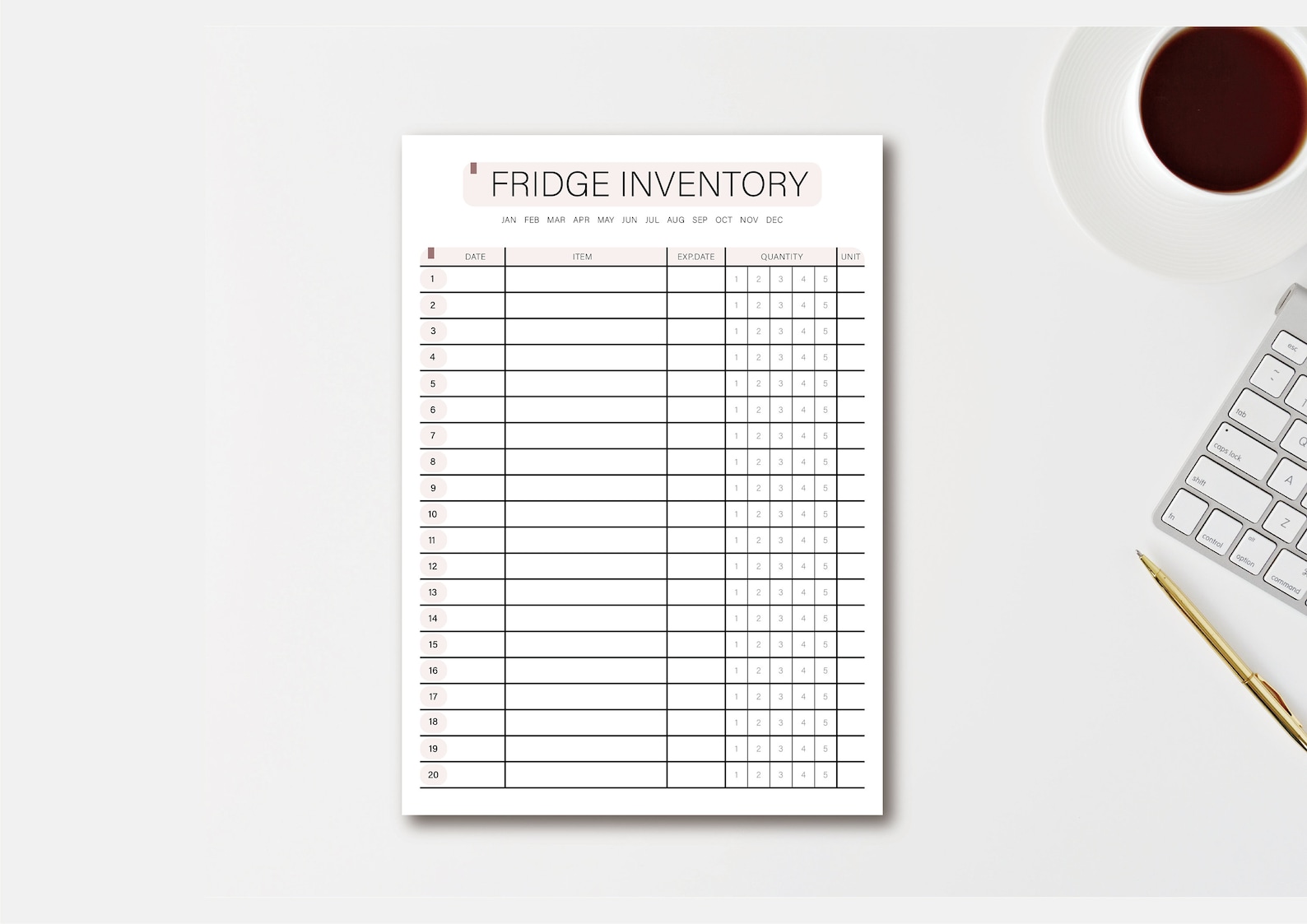 Printable Kitchen Food Inventory Tracker Bundle/ Set of 3/pantry ...