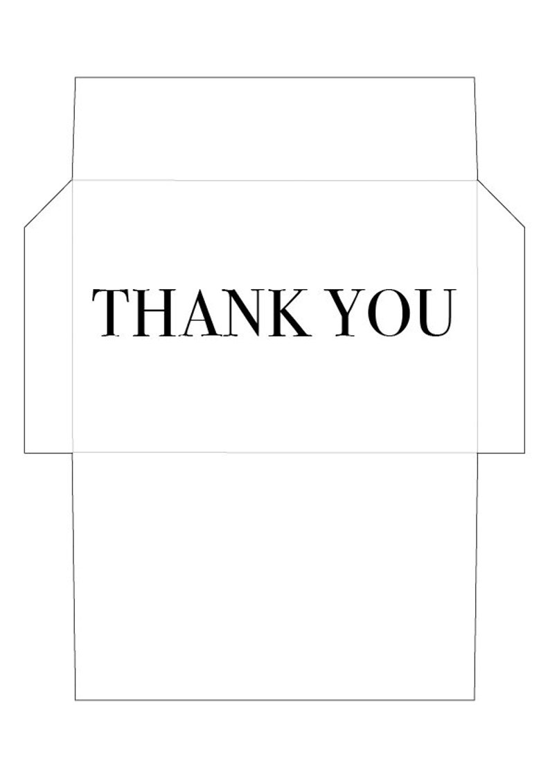 Printable 4x6 Envelope/ Fits A4/ Thank You Envelope | Etsy