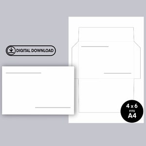 Printable 4x6 Envelope/ Fits A4/ Envelope Template - Etsy