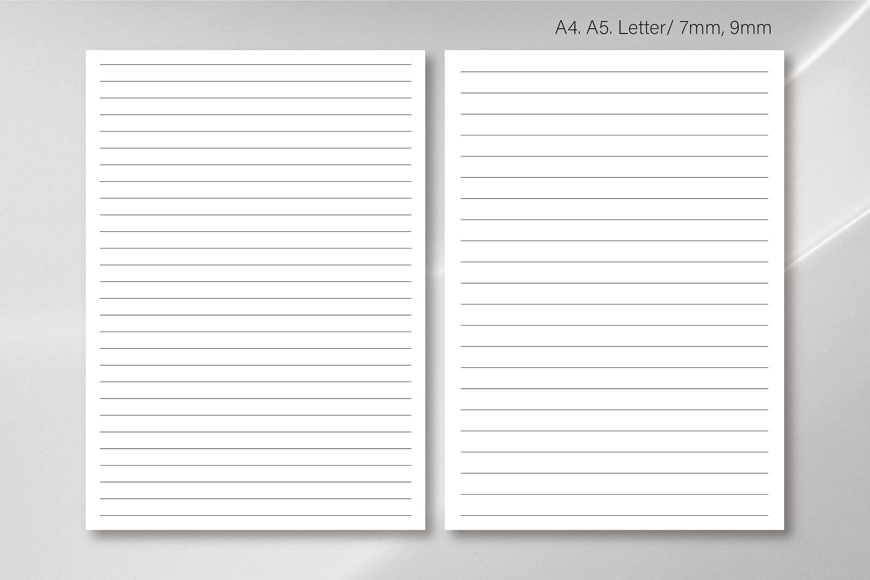 Printable Notes Pad/ Note Template/ Study Note/ Notebook Paper/ Lined ...