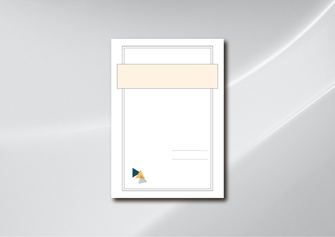 Printable Notes Pad/ Notes and Cover/ Pack of 5/note Template/ Study ...