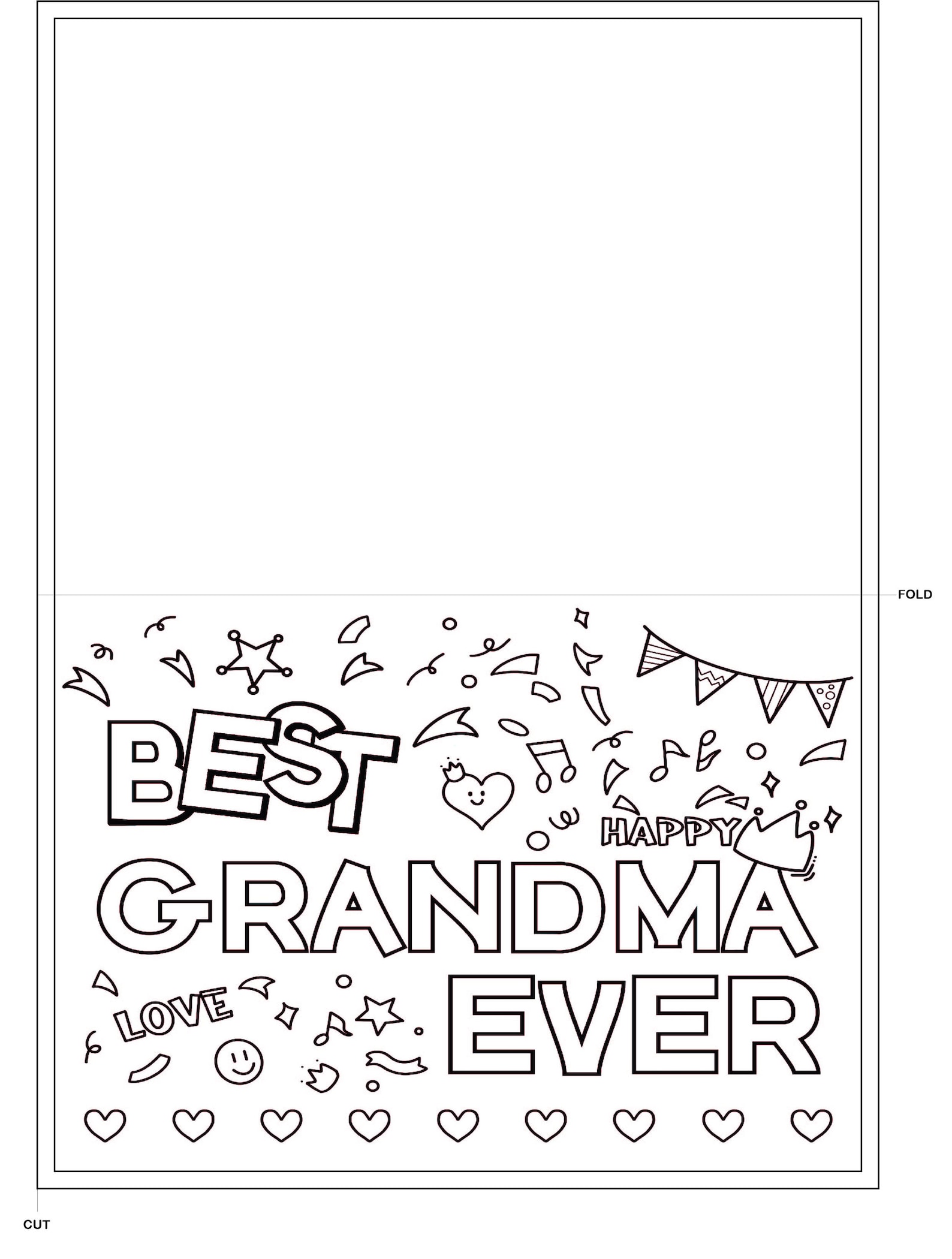 BEST Grandpa Ever, Best Grandma Ever Coloring Cards, Envelope - Etsy
