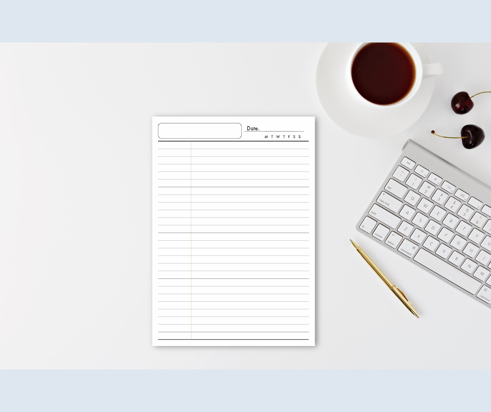 Printable Notes Pad/2 Colors/note Template/ Study Note/ Notebook Paper ...