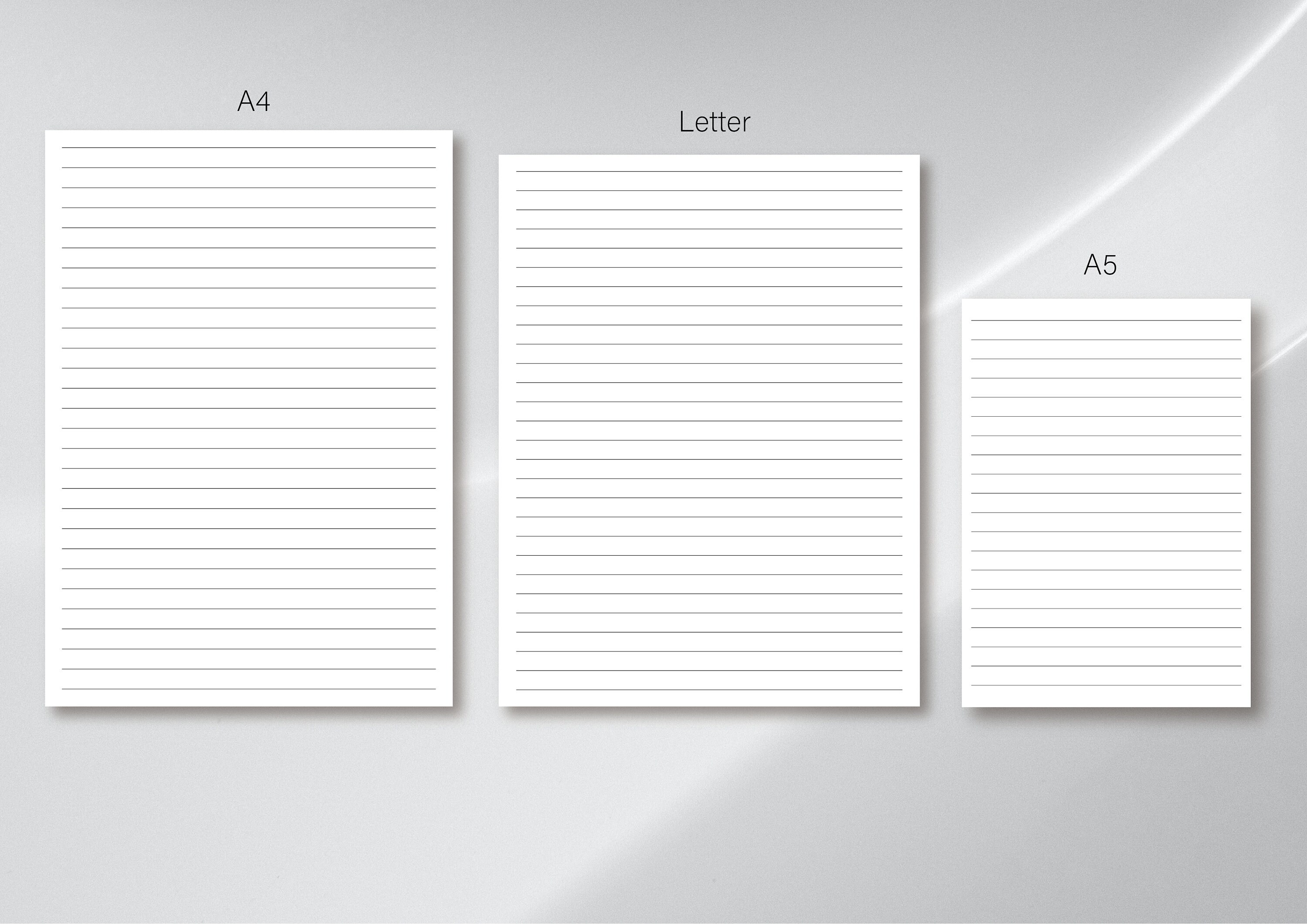 Printable Notes Pad/ Note Template/ Study Note/ Notebook Paper/ Lined ...