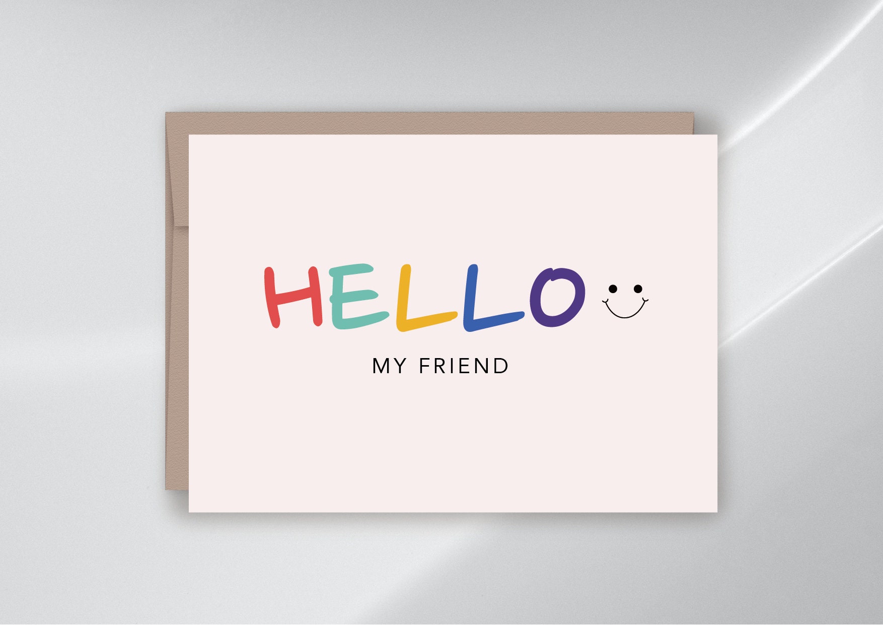 Printable Hello Card/ 5x7 Greeting Card/ With Envelope / Hello My ...