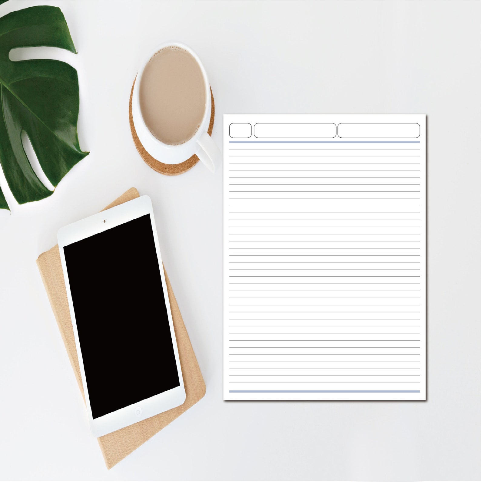 Printable Notes Pad/ Pack of 5/note Template/ Study Note/ Notebook ...