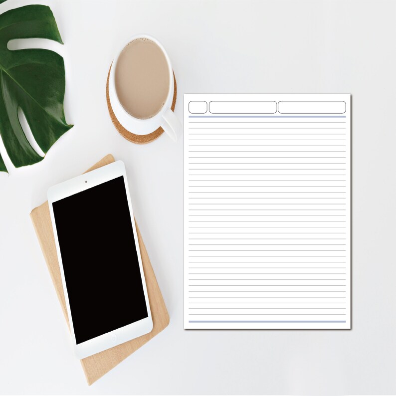 Printable Notes Pad/ Pack of 5/note Template/ Study Note/ Notebook ...