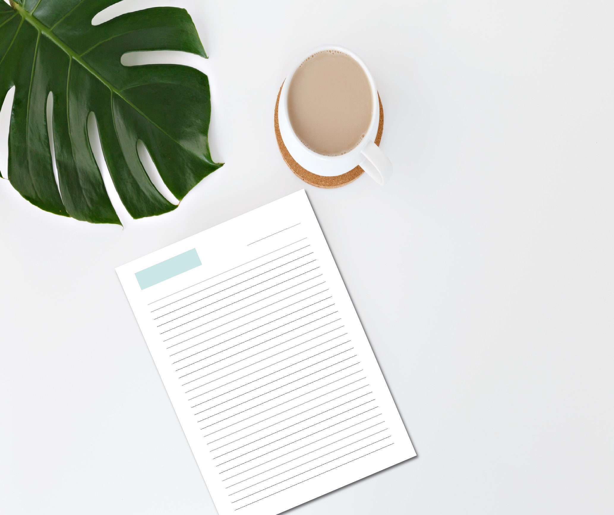 Printable 5 Pastel Color A4 Papers/ Pack of 5/note Template/ Study Note ...