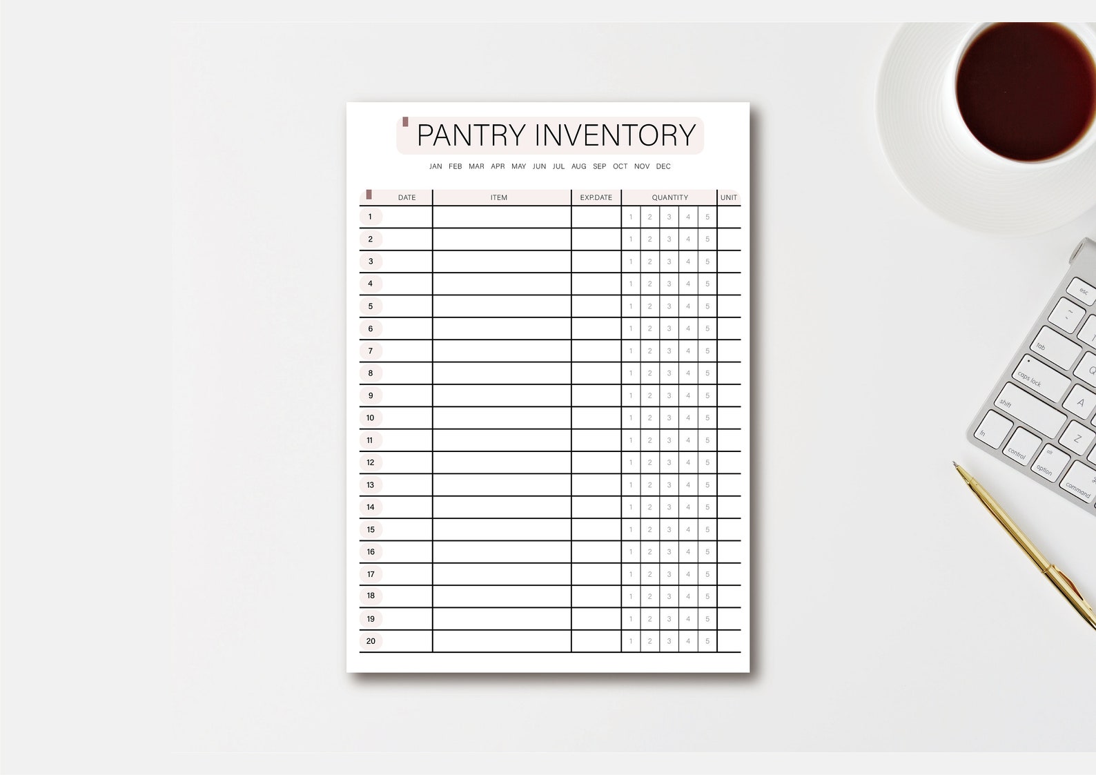 Printable Kitchen Food Inventory Tracker Bundle/ Set of 3/pantry ...