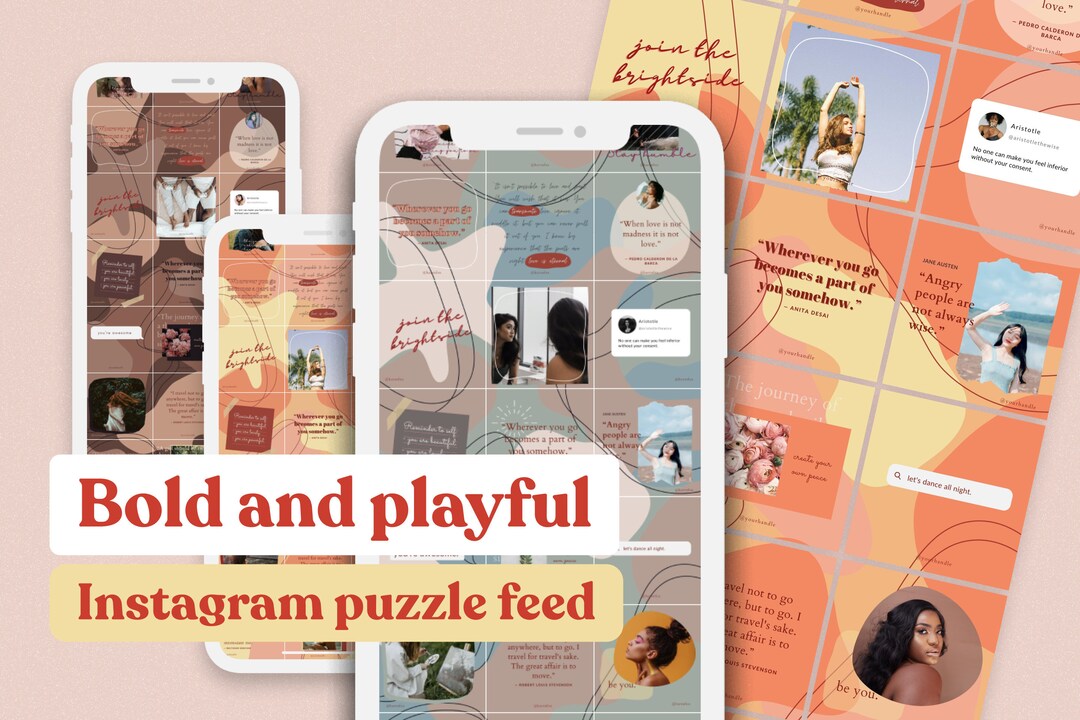 Bold and Playful Instagram Puzzle - Etsy