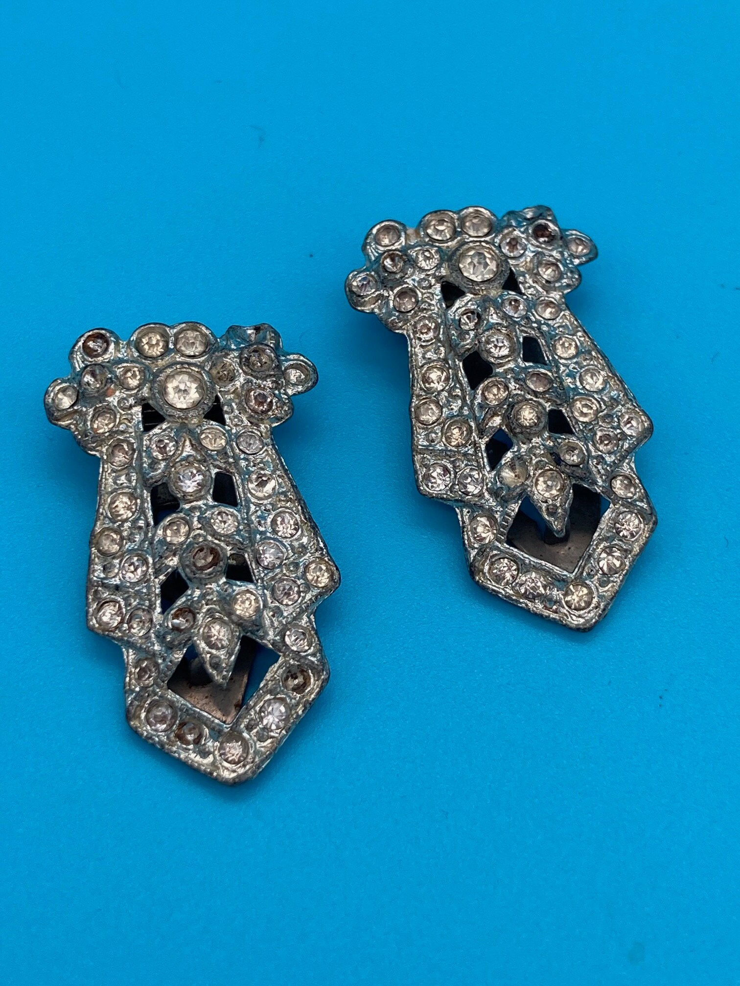 Vintage Rhinestone Dress Clips - Etsy