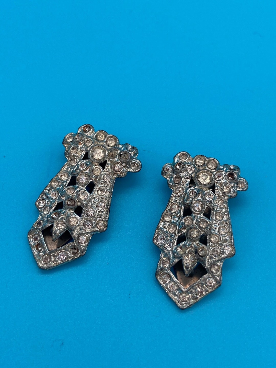 Vintage Rhinestone Dress Clips - Etsy