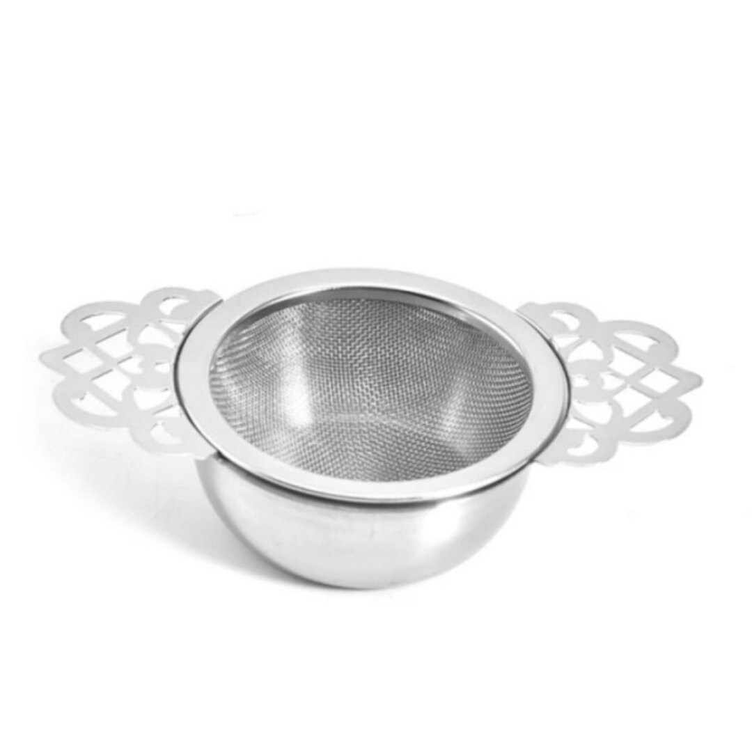 Stainless Steel Double Handle Tea Strainer With Drip Bowl - Etsy