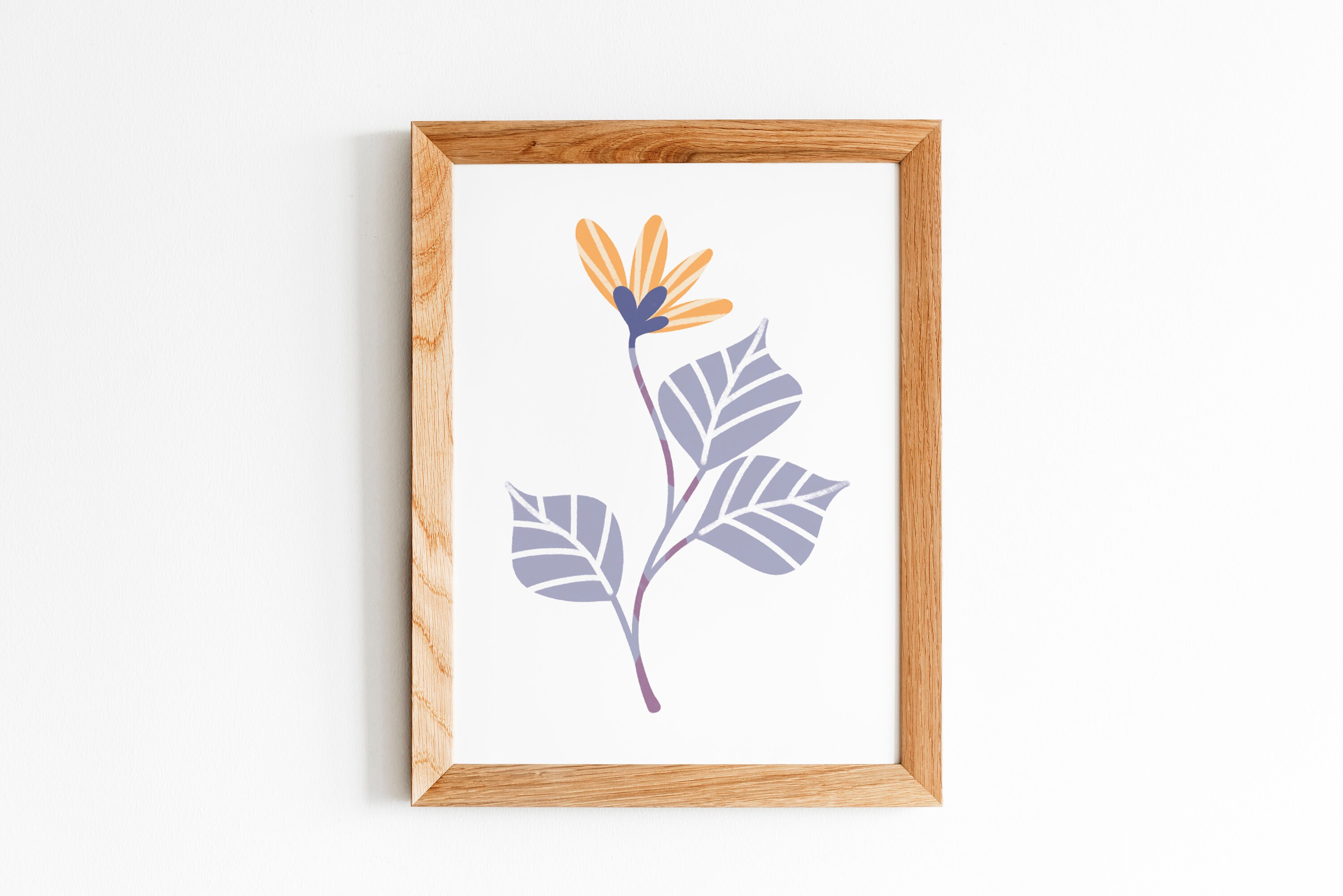 Botanical Flower Print Minimal Flower Print Flower - Etsy UK