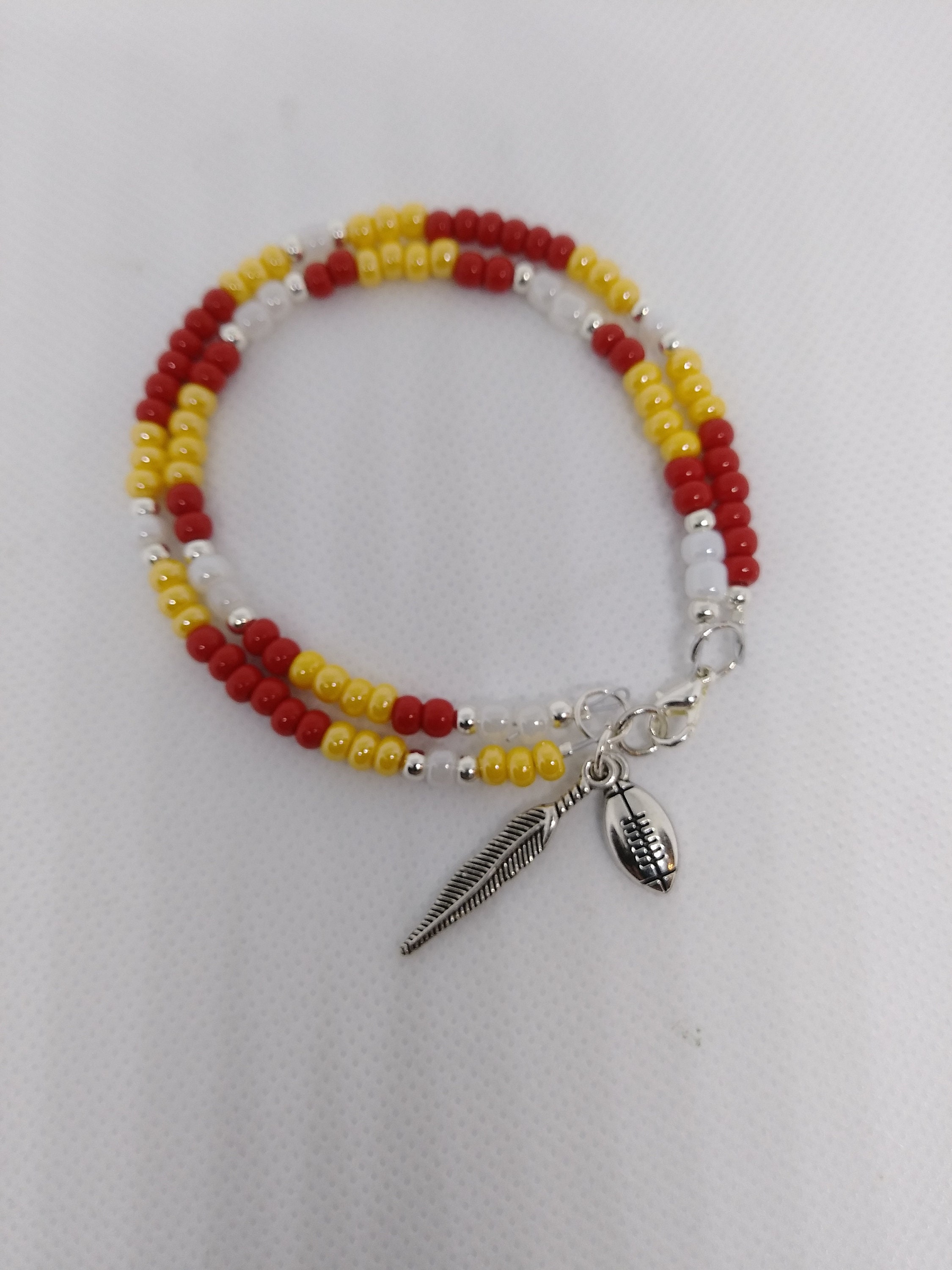 NFL Kansas City Chiefs Inspired Charm Bracelet, KC Chiefs Bracelet,kc ...