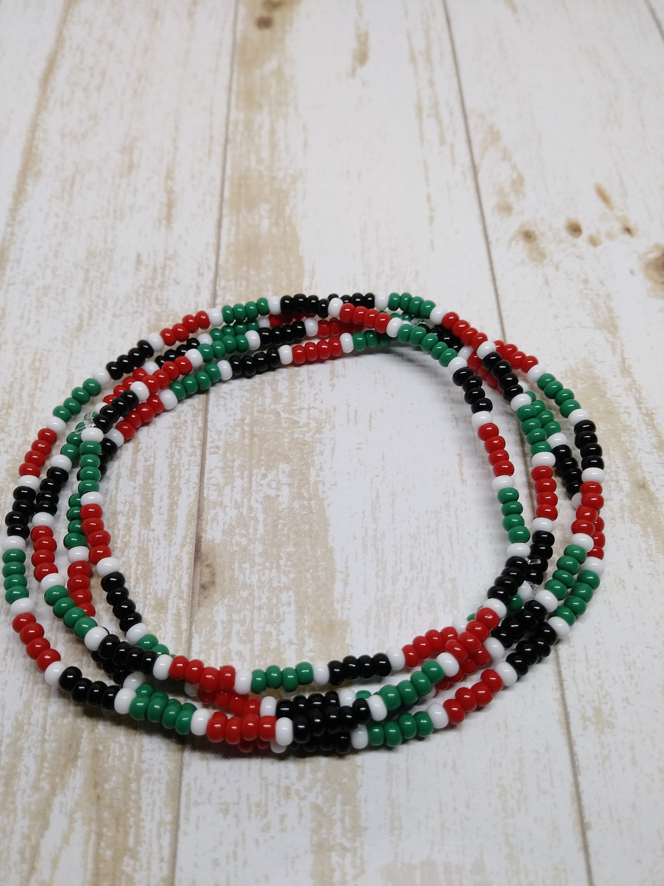Kenya Flag Inspired Seed Bead Bracelets,kenya Flag Bracelets, Kenya ...
