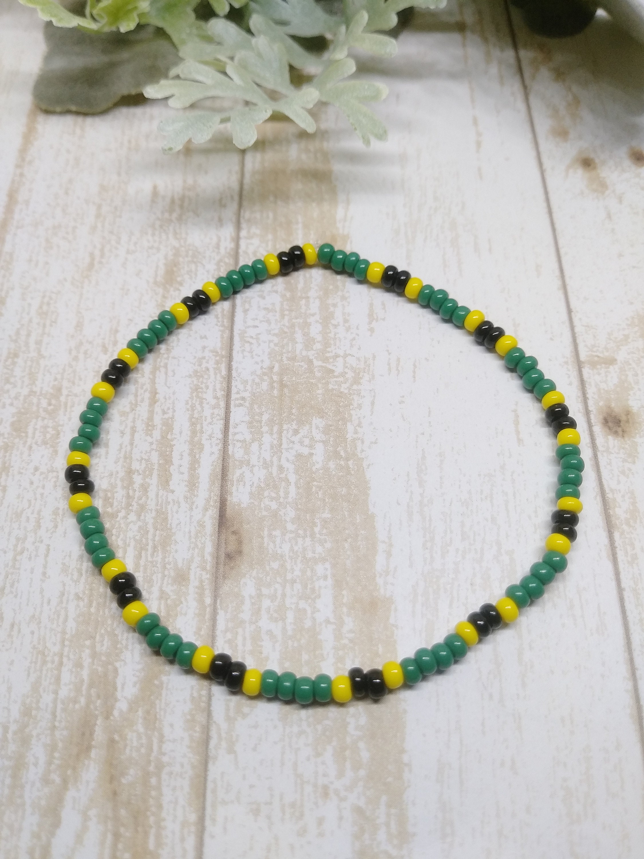 Jamaica Flag Inspired Seed Bead Bracelets,jamaica Flag Bracelets ...