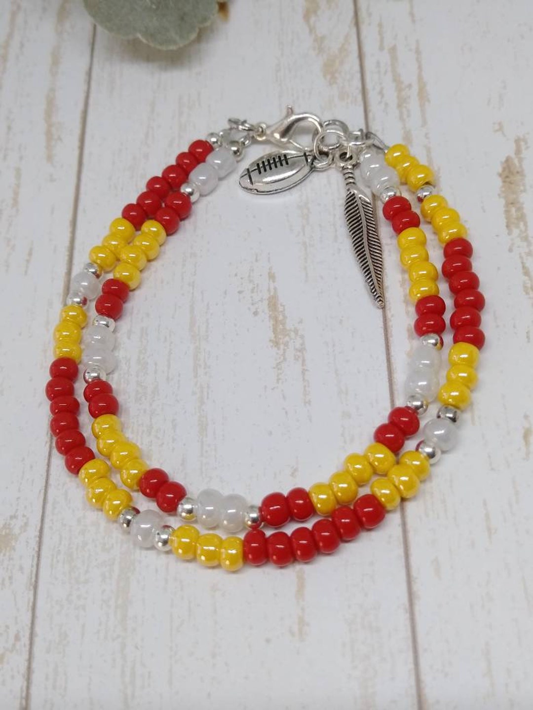 NFL Kansas City Chiefs Inspired Charm Bracelet, KC Chiefs Bracelet,kc ...