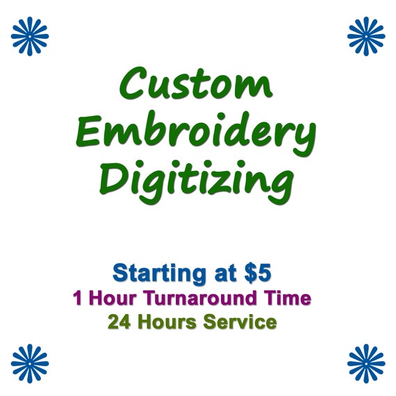 Custom Embroidery Digitizing Logo Digitizing Embroidery - Etsy