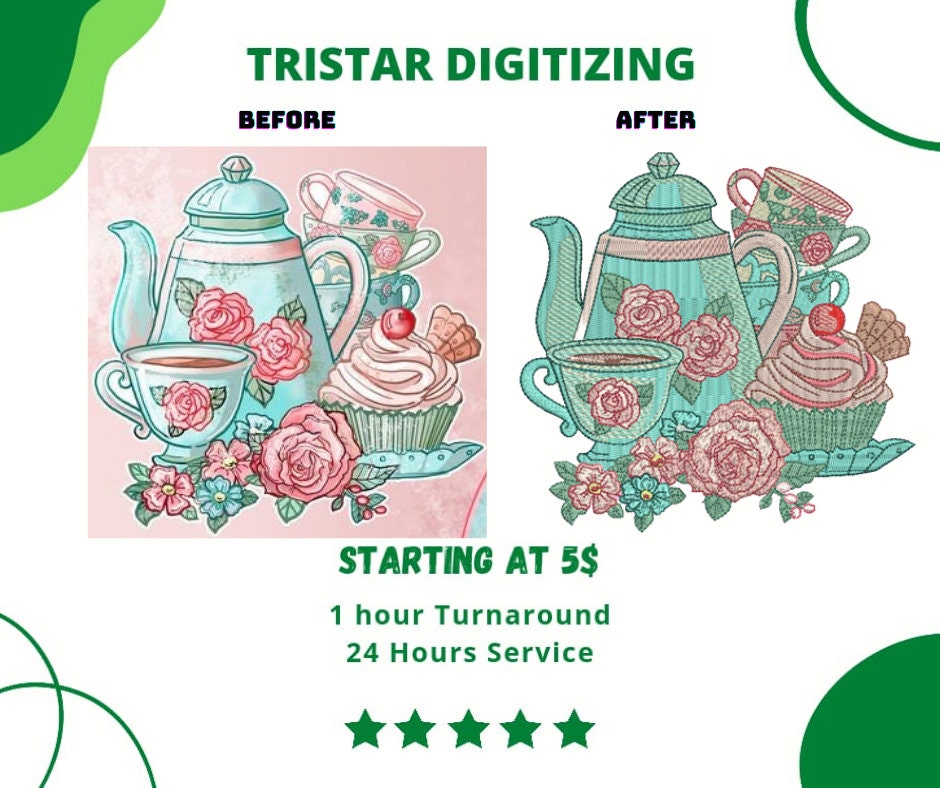 Custom Embroidery Digitizing Logo Digitizing Embroidery | Etsy