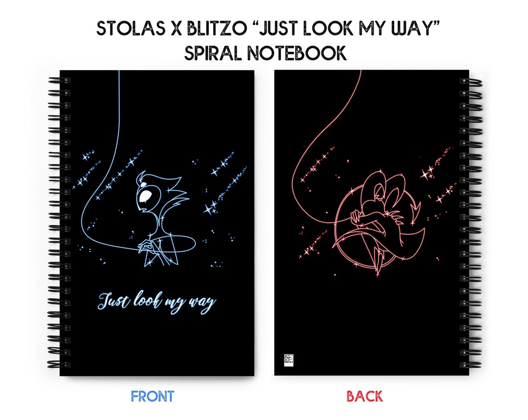 Blitzo X Stolas Spiral Notebook, Blitz Stolas Helluva Boss, Gift for ...