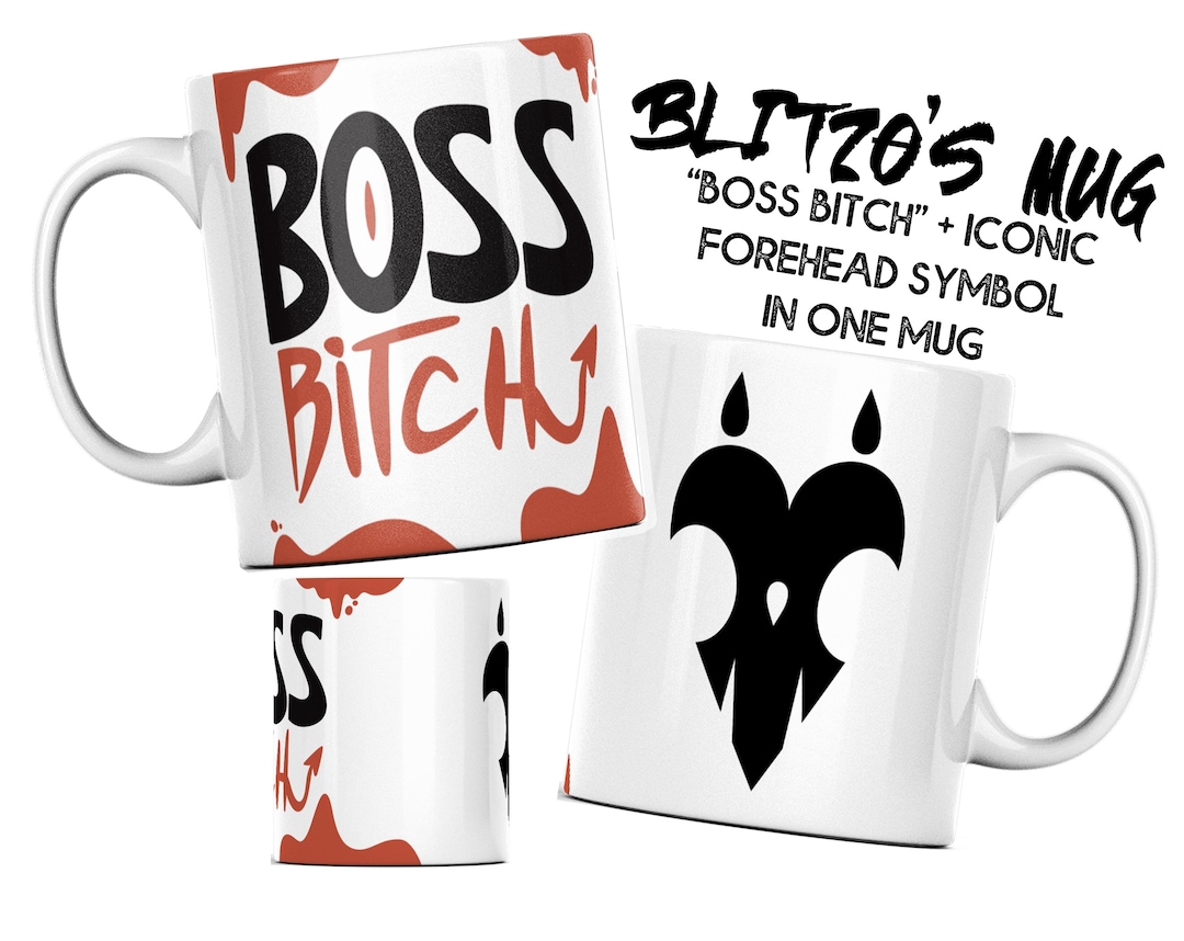 Blitzo Mug Boss Bitch + Forehead Symbol - Etsy UK