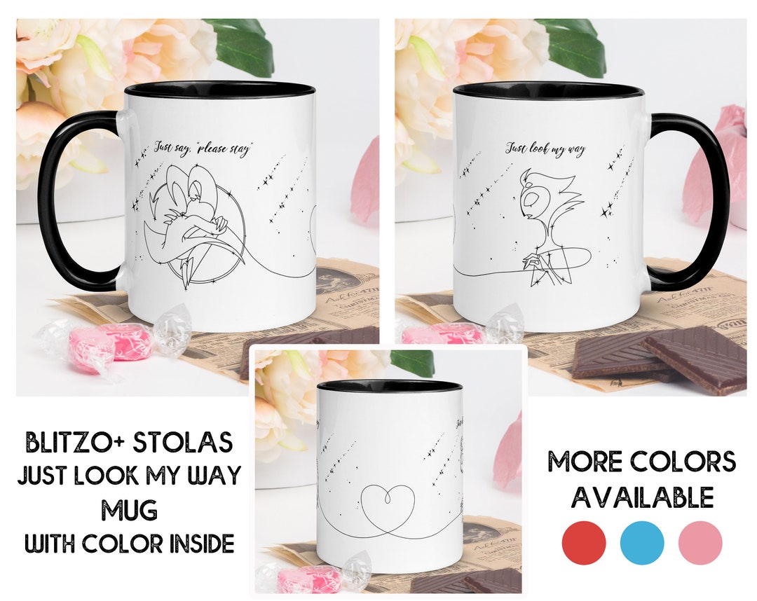 Blitzo X Stolas Mug With Color Inside, Blitz Stolas Helluva Boss Coffee ...