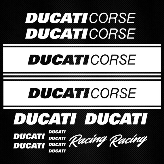 Ducati stickers Corse sticker set CORSE decals Ducati decals Ducati motorcycle vinyl stickers ...