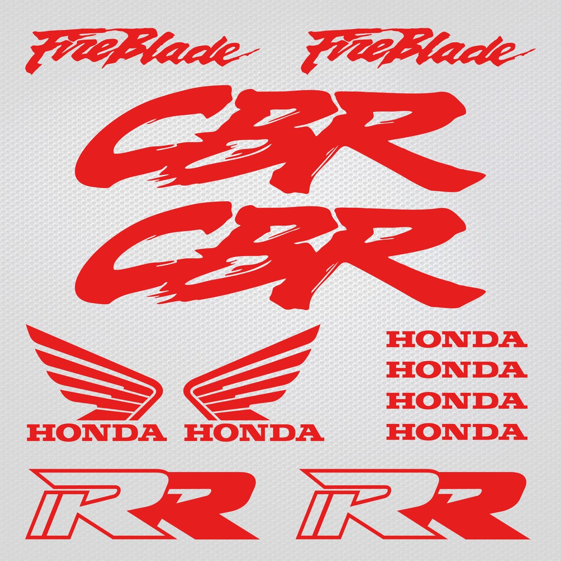 Honda CBR decals 900 RR stickers Fireblade sticker kit | Etsy